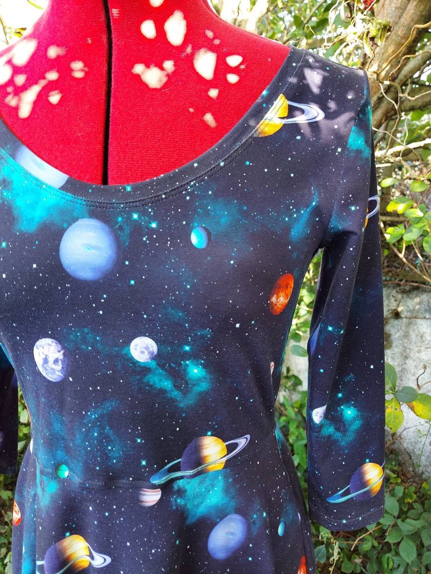 Skater dress. Planets space galaxy dress. Alternative print | Etsy