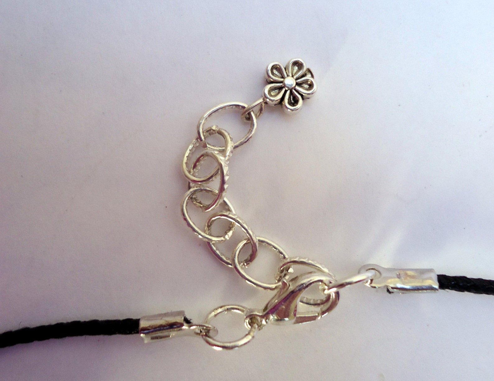 Leather Rope Necklace, Black Leather Necklace, Hanging Teddy Necklace ...