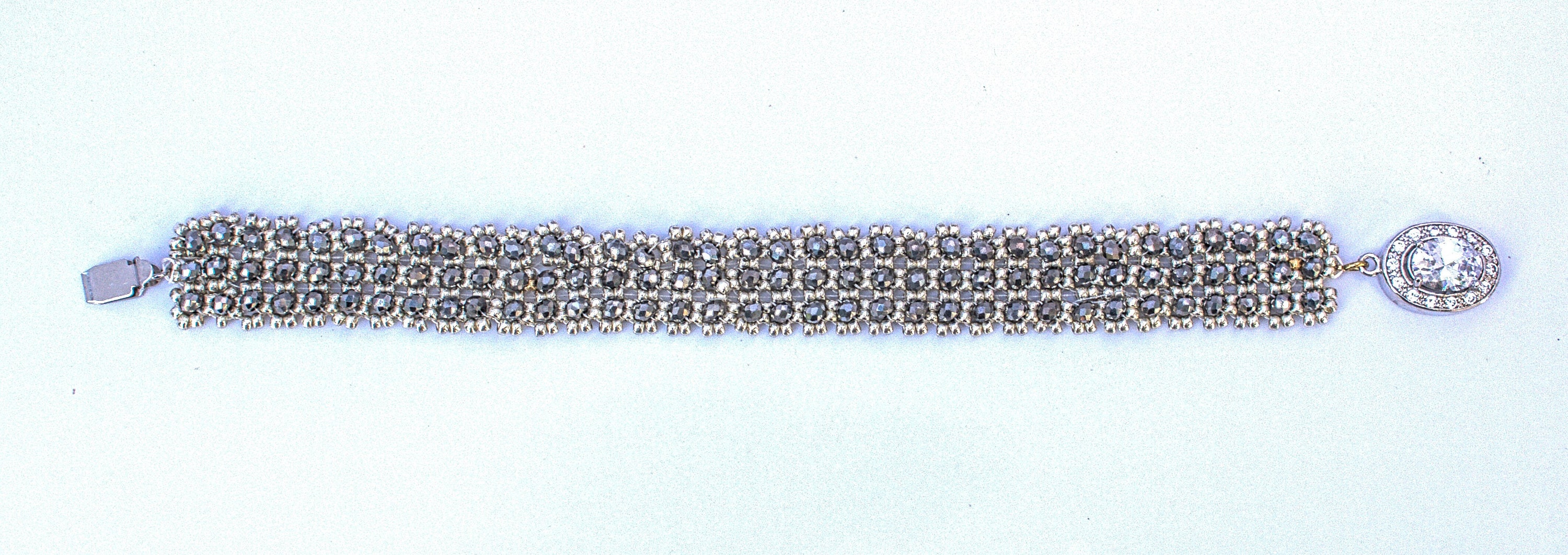 Elegant Art Deco Style Silver Crystals Cuff Bracelet Delicate - Etsy