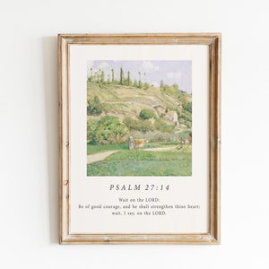 Christian Wall Art, Psalm 27:14 Bible Wall Art, Wait on the Lord ...