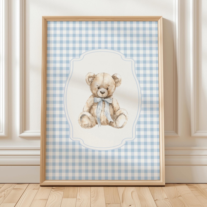 Blue Gingham Bow - Etsy