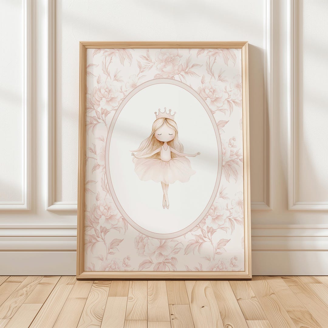 Ballerina Wall Art, Girl Nursery Decor, Ballet Girl Room Decor, Dusty ...