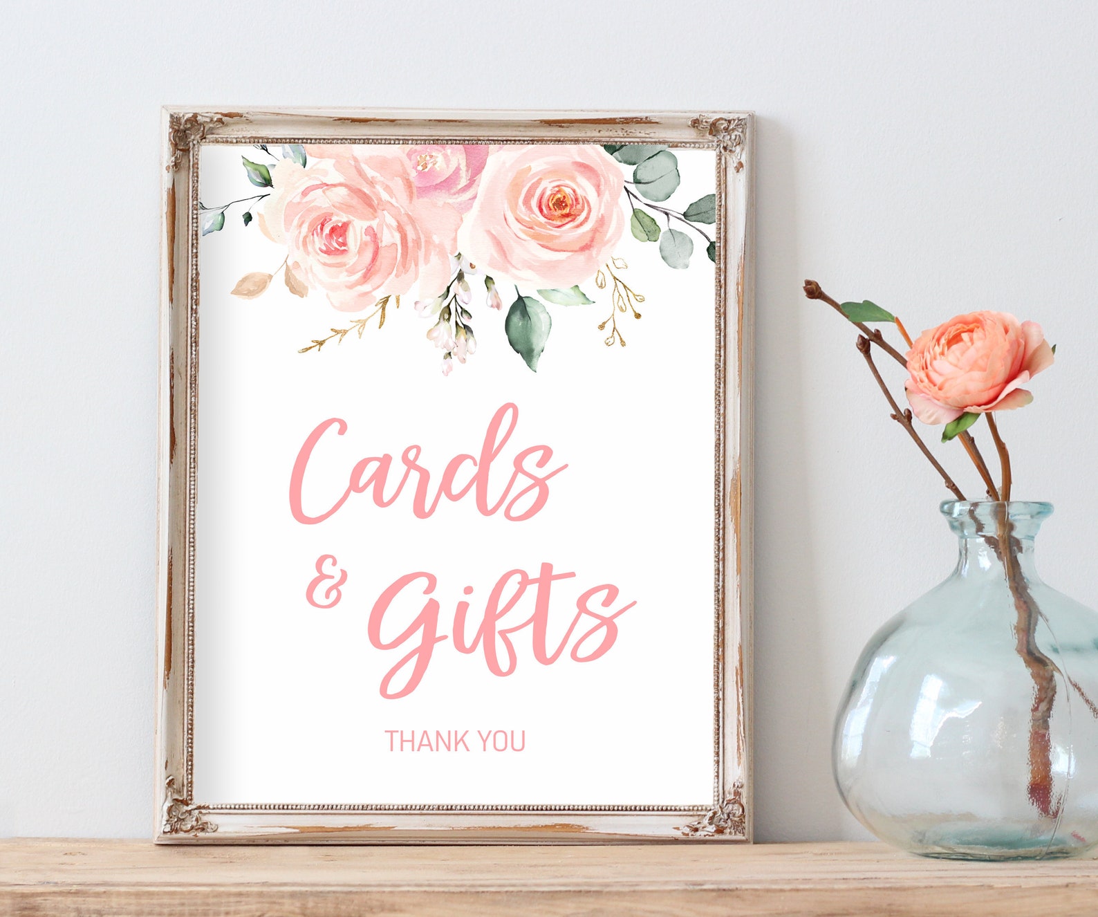 Blush Cards and Gifts Sign Baby Shower Sign Girl Pink Baby - Etsy
