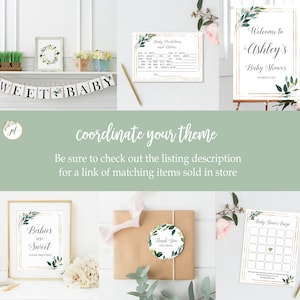 Welcome Baby Shower Banner Greenery Baby Shower Decoration - Etsy