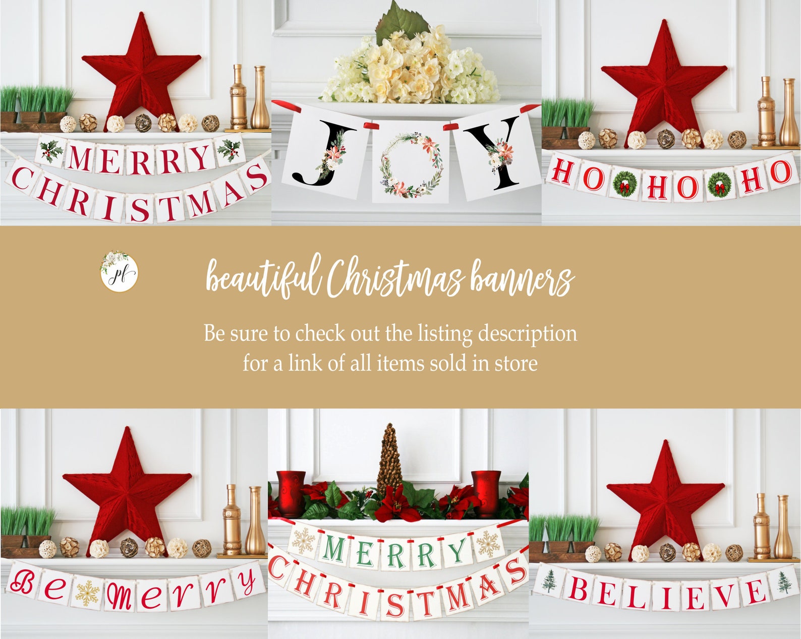 Christmas Banner Ho Ho Ho Banner Christmas Photo Prop - Etsy