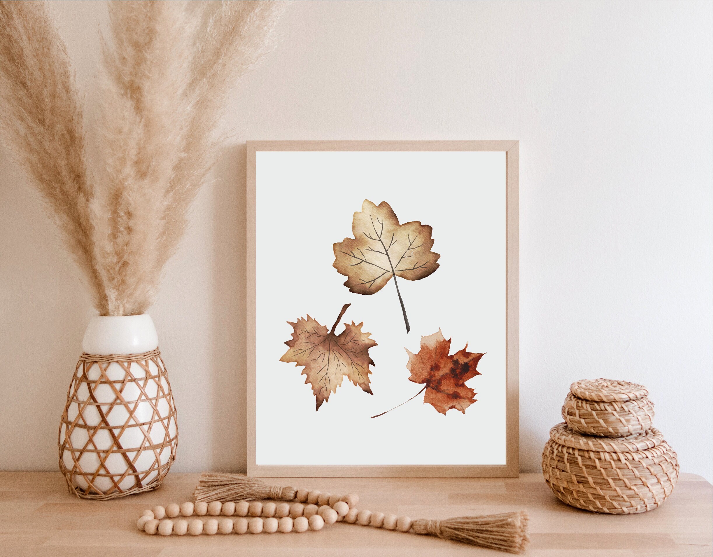 Autumn Leaves Art Print Fall Wall Art Print Fall Decoration | Etsy
