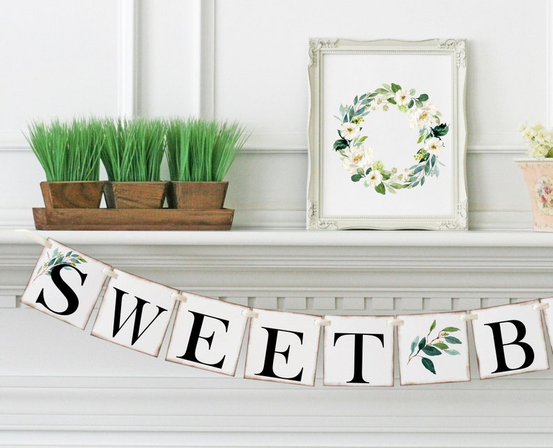 Greenery Baby Shower Banner Greenery Shower Decorations | Etsy