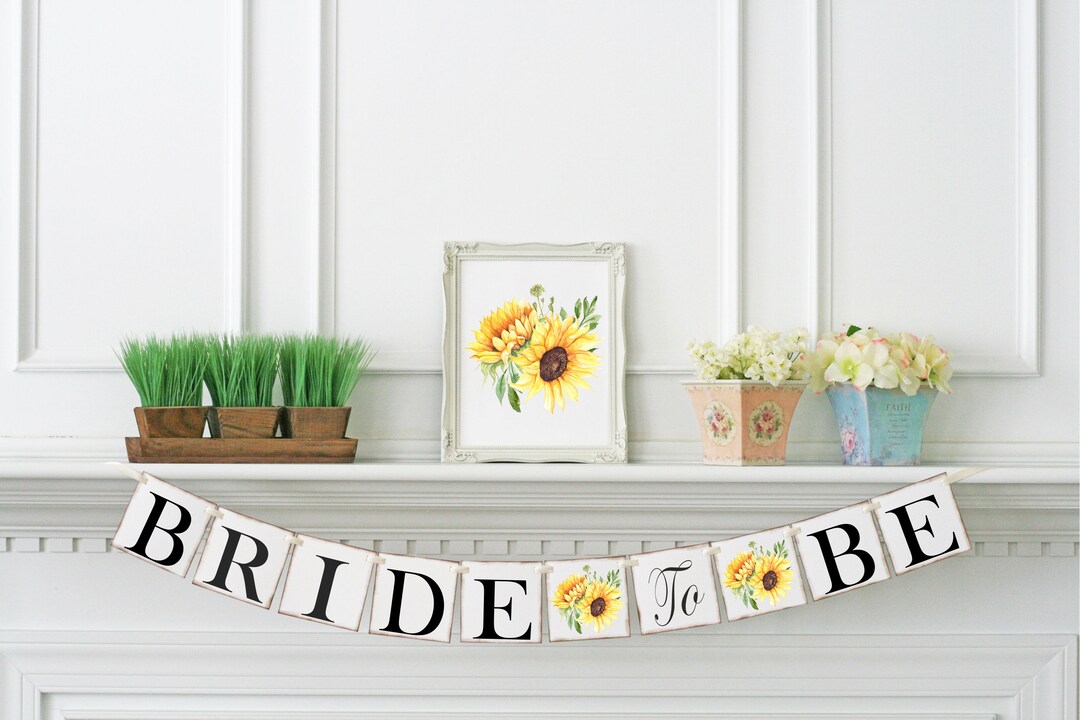 Sunflowers Bridal Shower Banner, Bridal Shower Decoration, Bride to Be ...