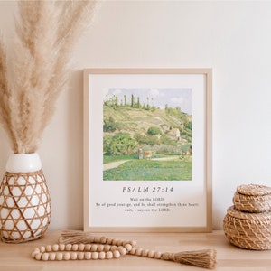 Christian Wall Art, Psalm 27:14 Bible Wall Art, Wait on the Lord ...