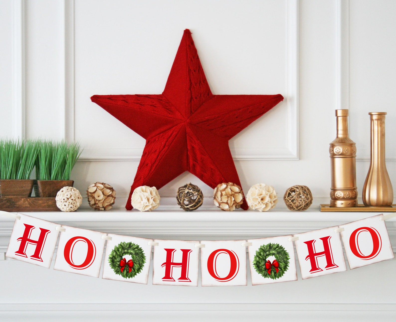 Christmas Banner Ho Ho Ho Banner Christmas Photo Prop - Etsy