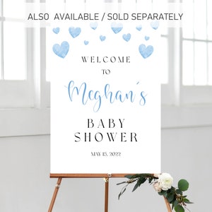 Blue Baby Shower Decor Welcome Baby Banner Boy Name Banner - Etsy