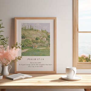 Christian Wall Art, Psalm 27:14 Bible Wall Art, Wait on the Lord ...