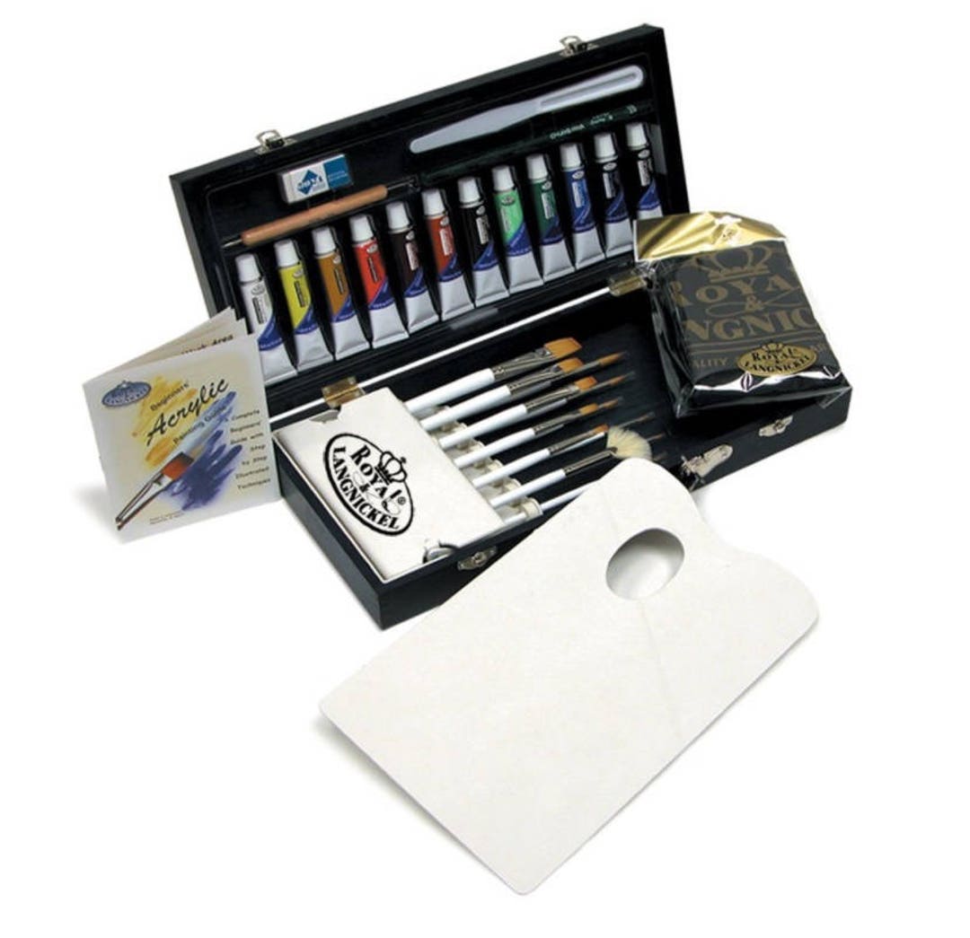 Gold Acrylic Painting Box Set Gold Artist Box Set, Acrylic Paint Set ...