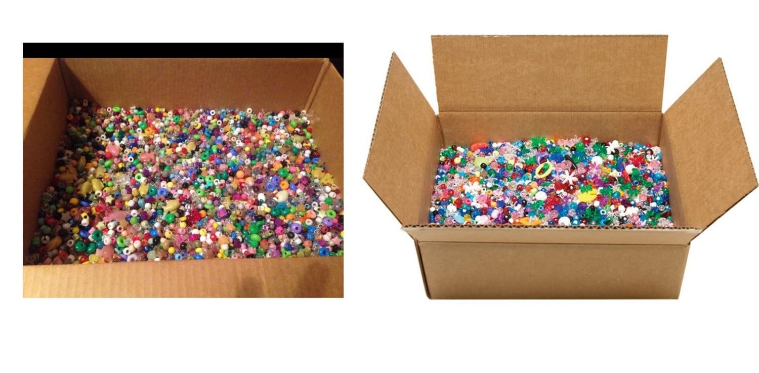 5 Pounds of Assorted Mixed Plastic Beads, Perfect Assorted Beads for ...