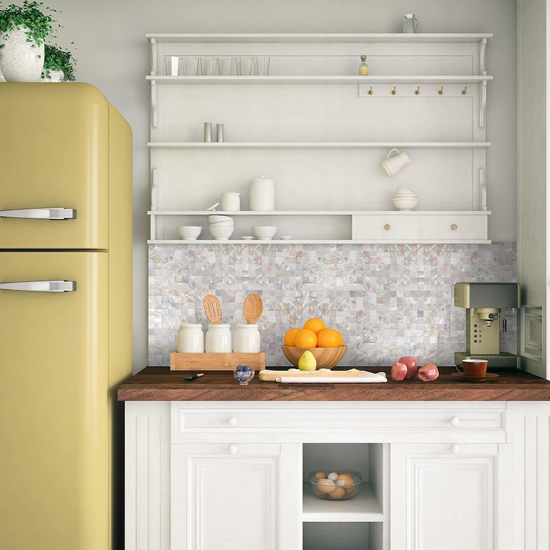 Mother of Pearl Peel and Stick Backsplash Tile - Etsy