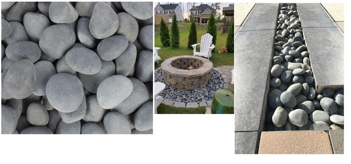 Small Natural Grey Pebbles About 1-3 Inch in 30 Pounds, Grey Color ...