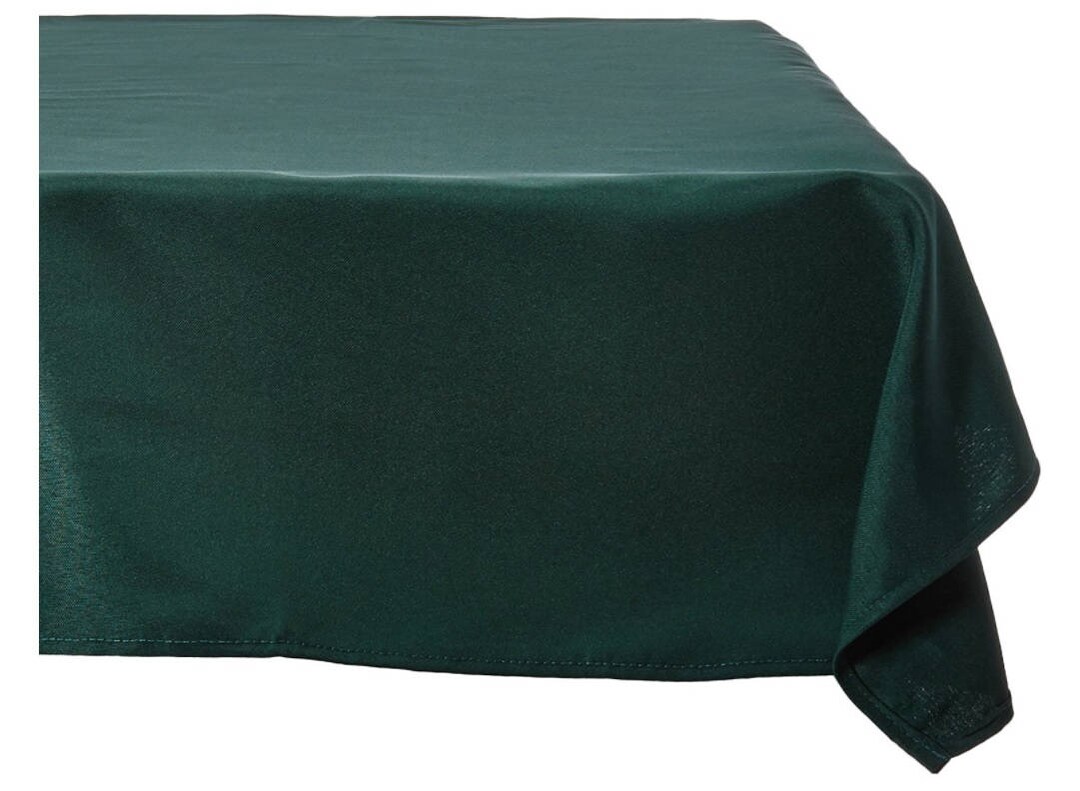 Dark Green Wedding Linentablecloth 60 by 102 Inch Rectangular Polyester ...