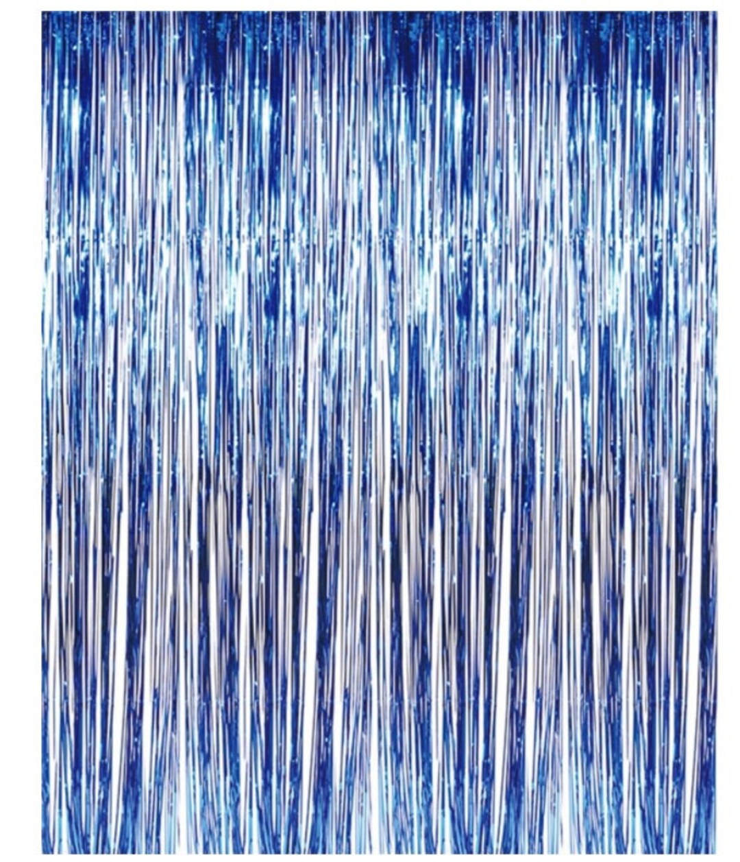 Metallic Blue Foil Fringe 3 Ft W by 8 Ft for Craft Decoration or ...