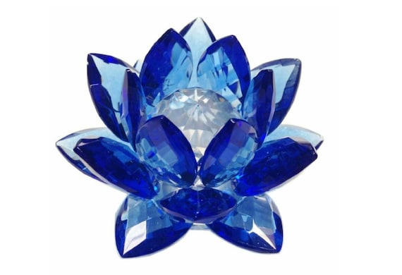 High Quality Blue Crystal Lotus Flower 3 Peace and | Etsy