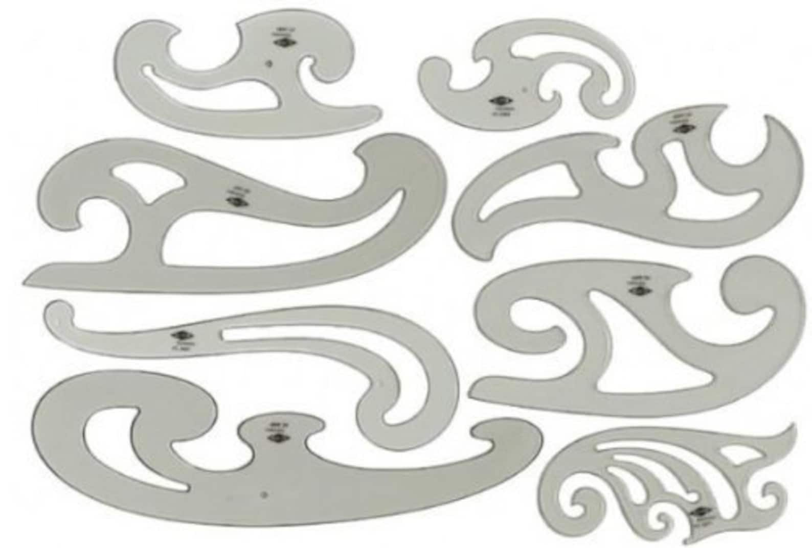French Curve Set 8 Count, Elegant and Popular Curve Molded Shapes for ...