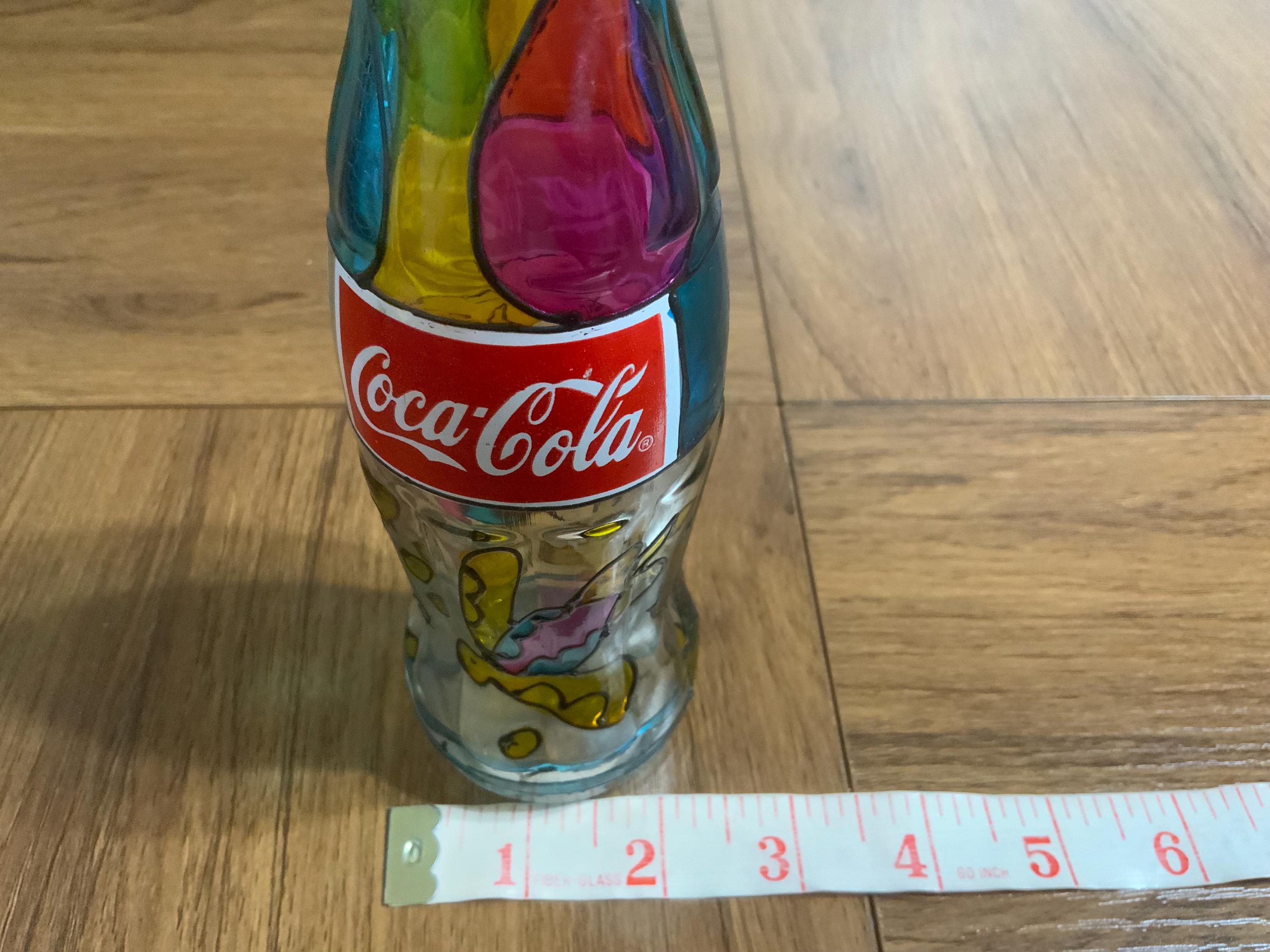 Vintage 2002 Coca Cola Rainbow Glass Bottle Vase for Floral Arrangement ...