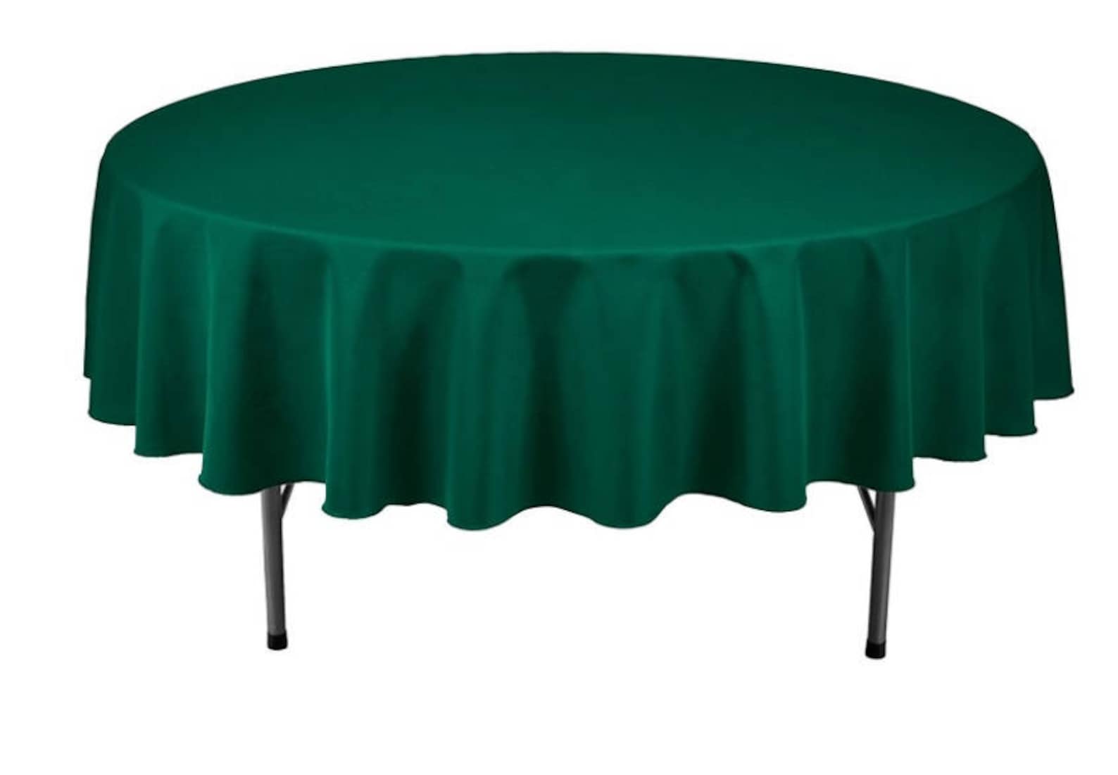 Dark Green Round Wedding Linentablecloth 90 Inch Round Banquet ...