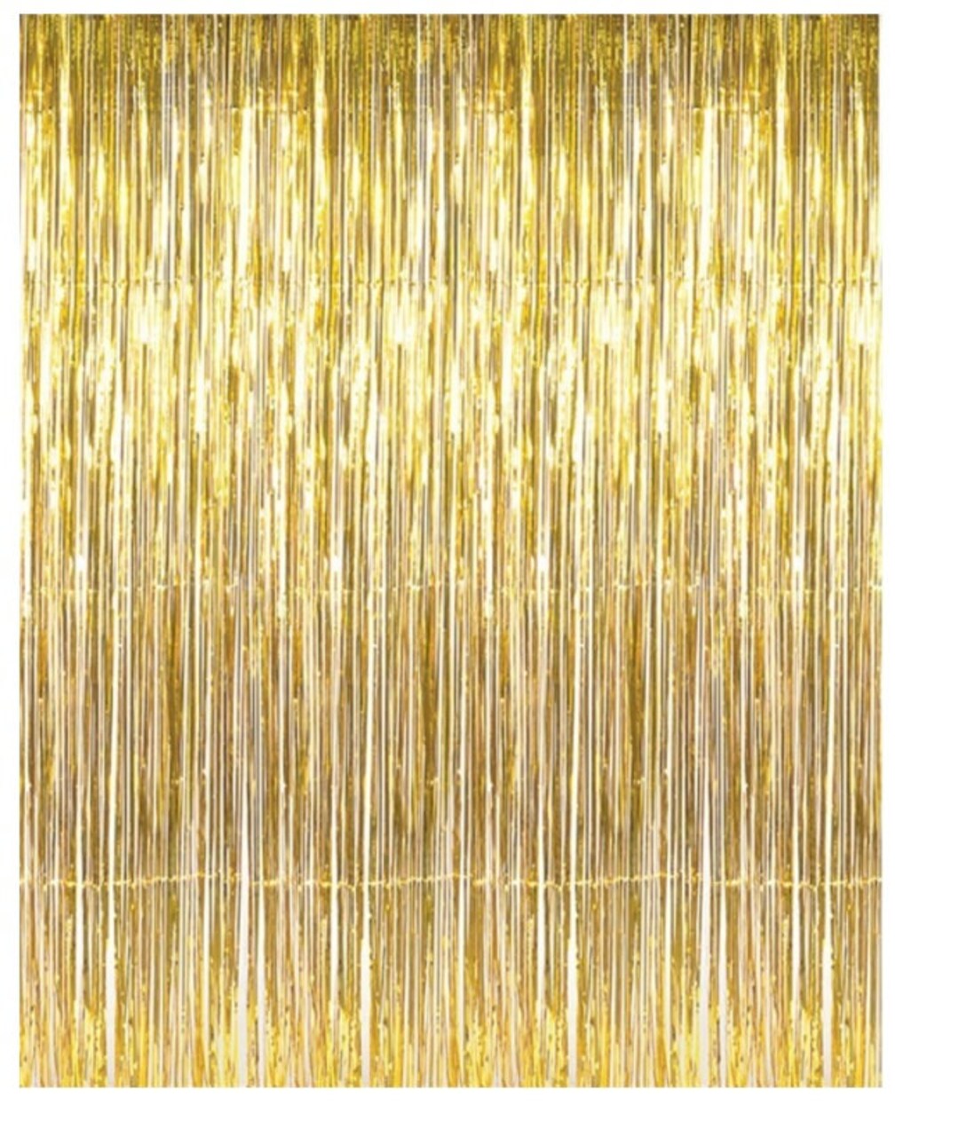 Metallic Gold Foil Fringe 3 Ft W by 8 Ft for Craft Decoration or ...