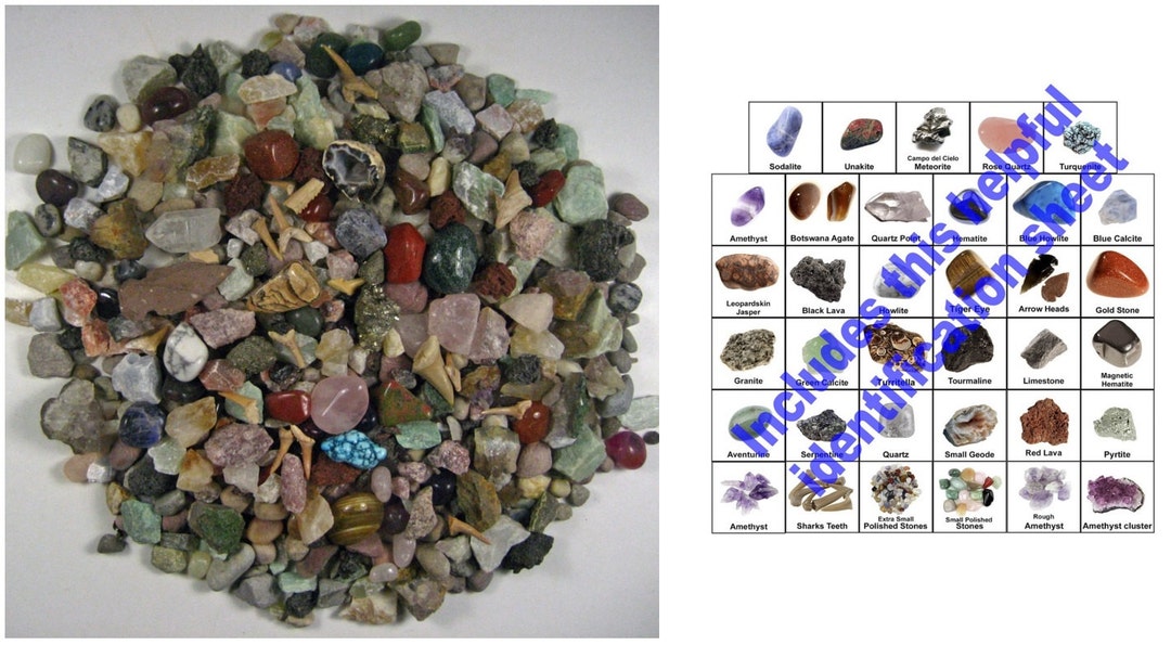 Rock and Mineral Collection Gift Kit With Meteorite Fragment Over 150 ...