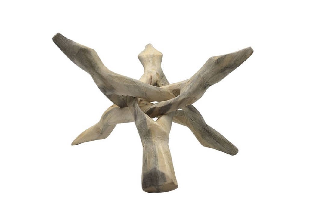 Natural Wood Crystal Ball or Shell Stand, Multi Purpose Stand for Craft ...