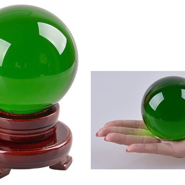 Green Crystal Ball - Etsy