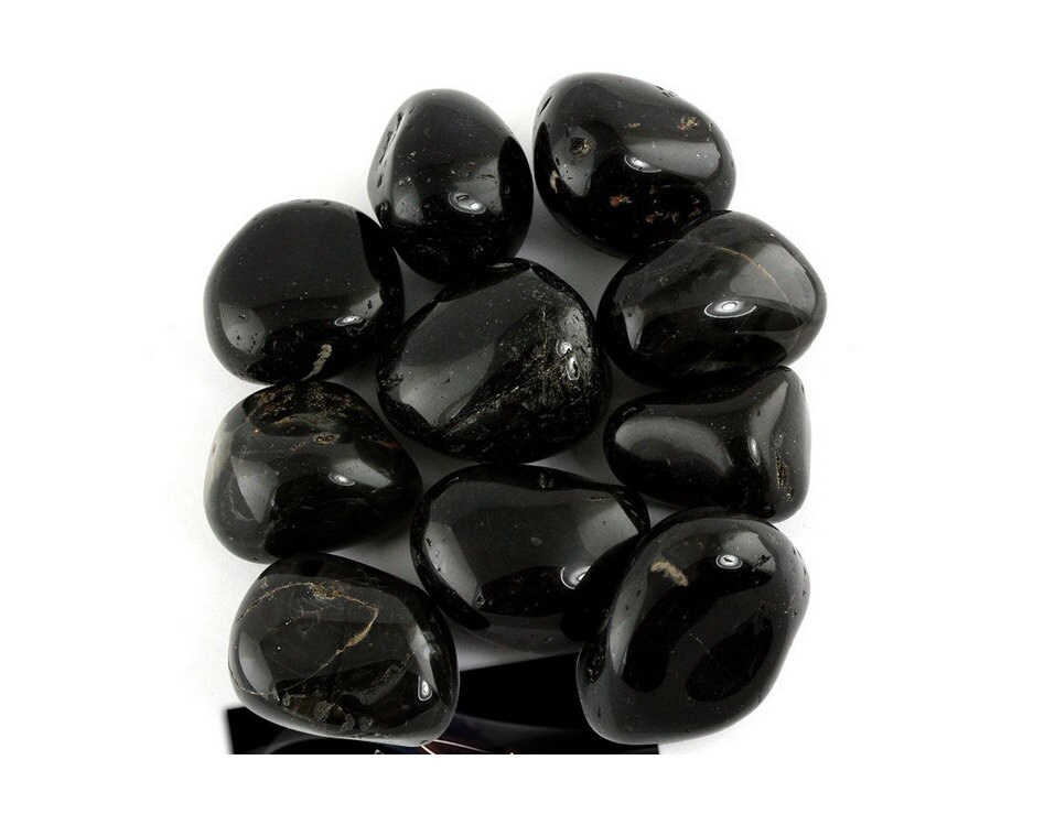 Half Pound Bulk Tumbled Black Onyx Stones Large Gemstone Reiki - Etsy