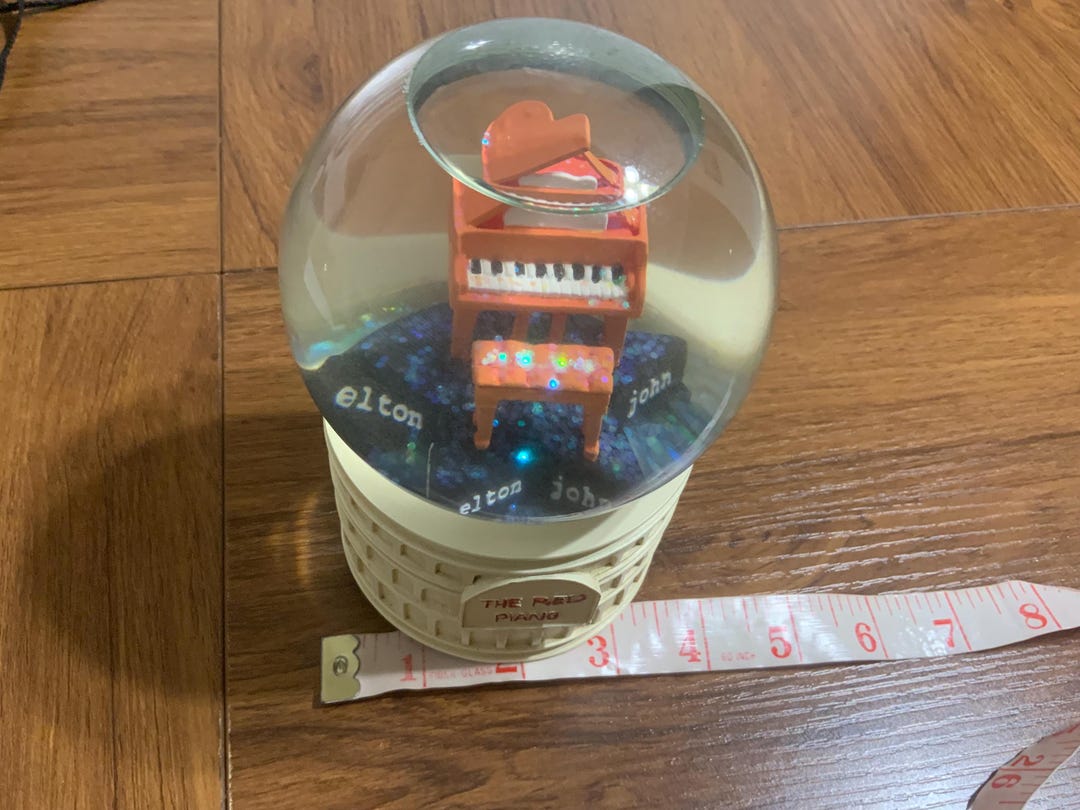 Vintage 2006 Elton John the Red Piano Snow Globe, Plays Tune Your Song ...