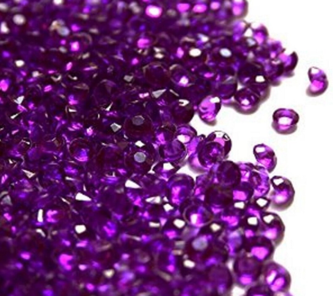 2000 Pieces Purple Acrylic Diamonds 4.5 Mm, Wedding Diamonds Bling ...