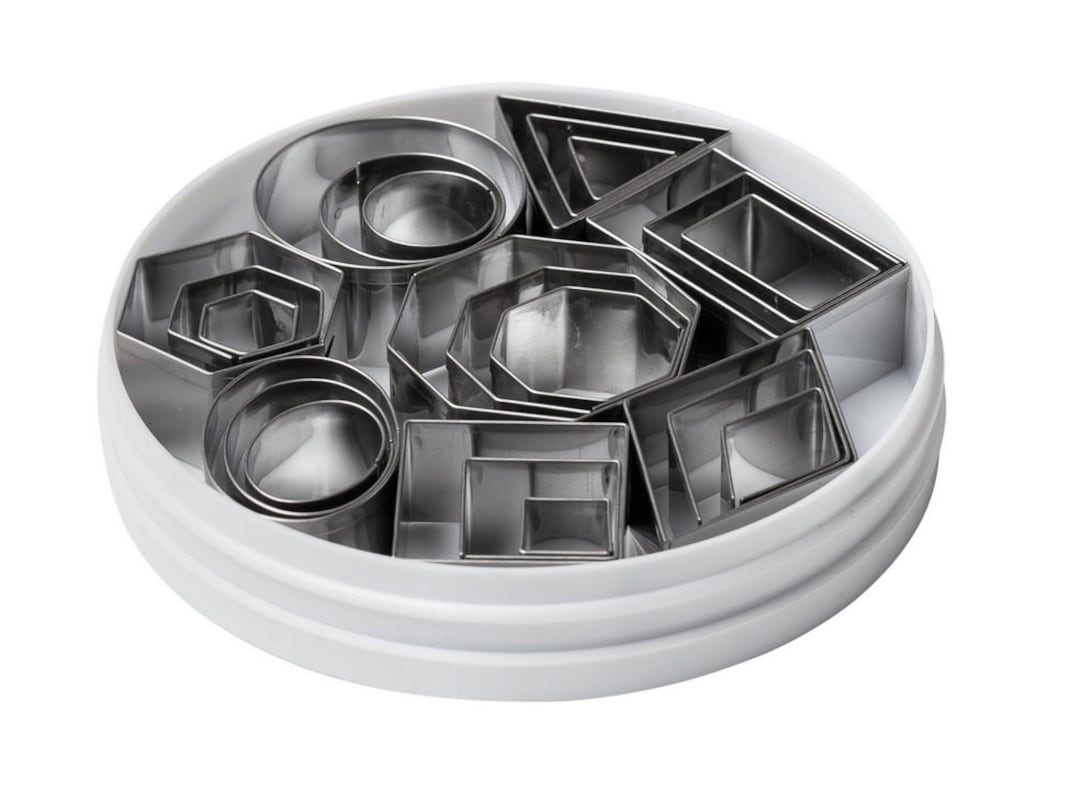 Geometric Shape Cookie or Craft Cutters 24 Count, Different Variety of ...
