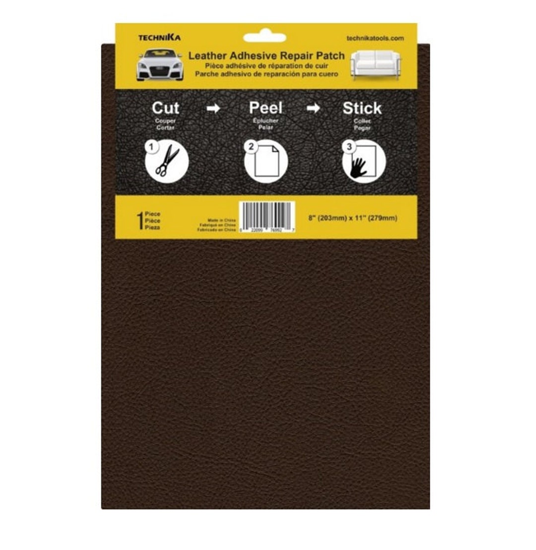 Dark Brown Color Leather and Vinyl Adhesive Repair Patch, Sticky Vinyl ...