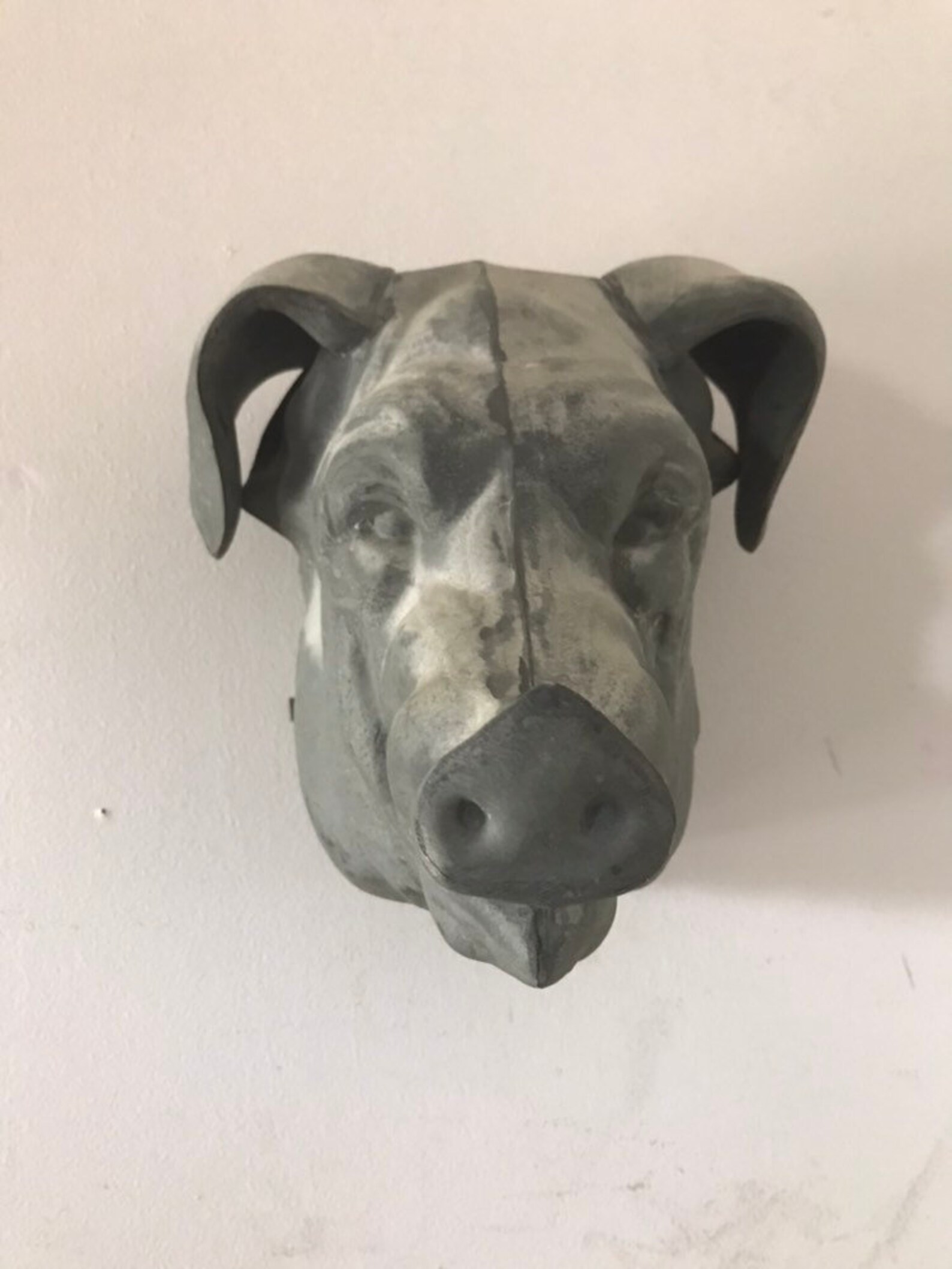 Antique French Zinc Boar Head French Butchers Pig Mount Trade Sign Zinc ...