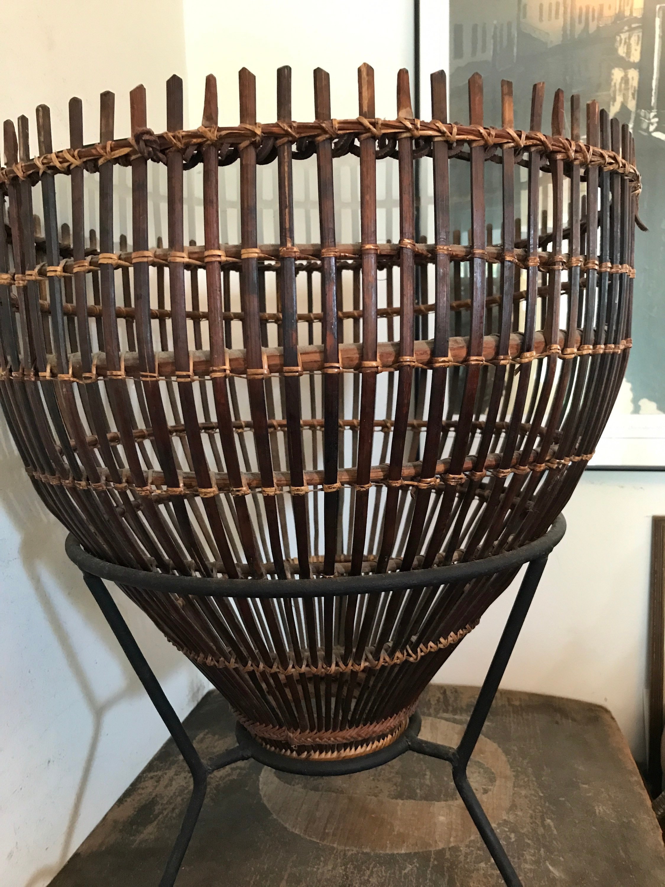 Antique Franco Albini Fish Basket Tables Mid Century Modern MCM Basket ...