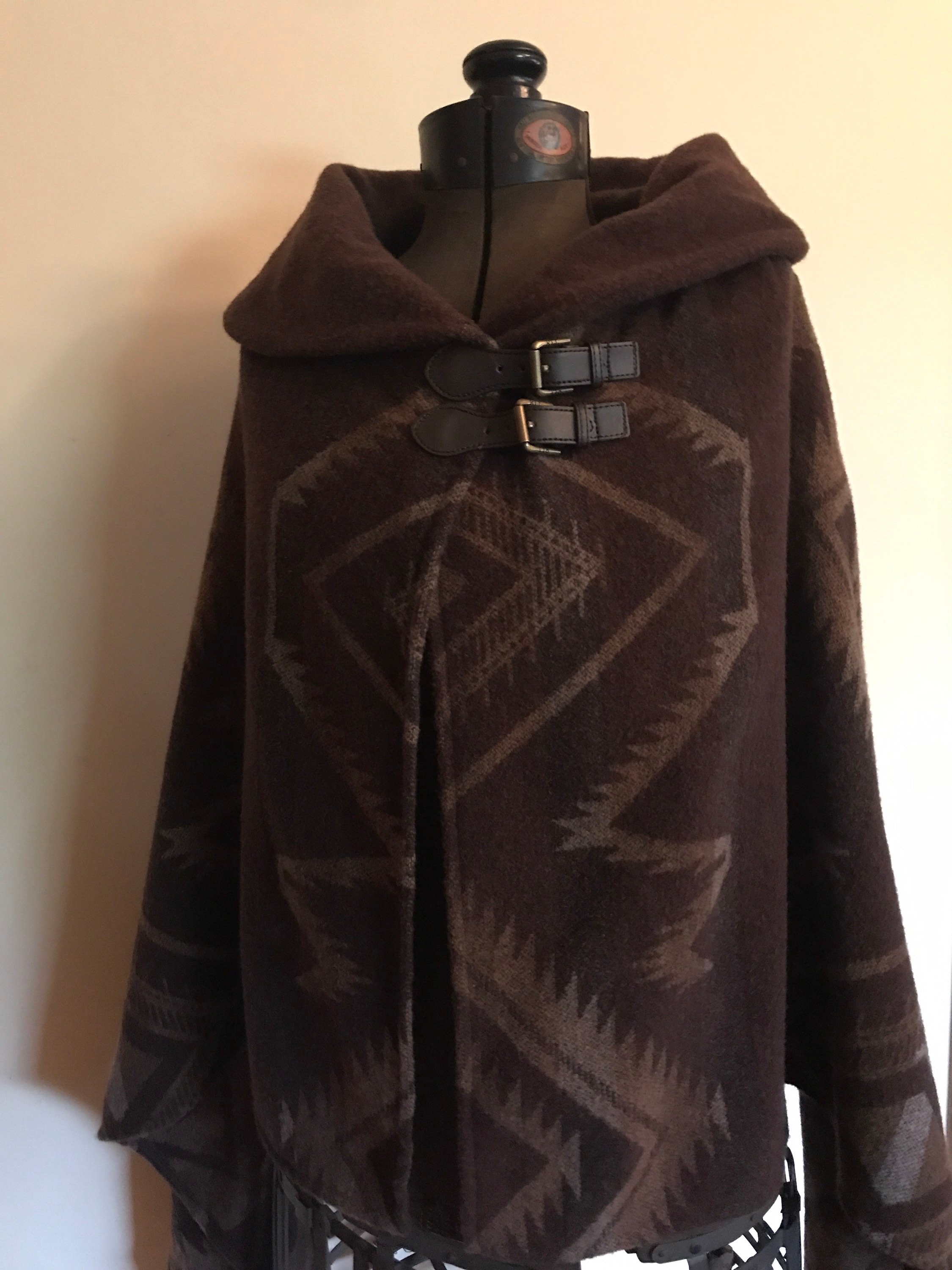 Vintage Ralph Lauren Tribal Cape Coat Western Southwestern Aztec Wrap ...