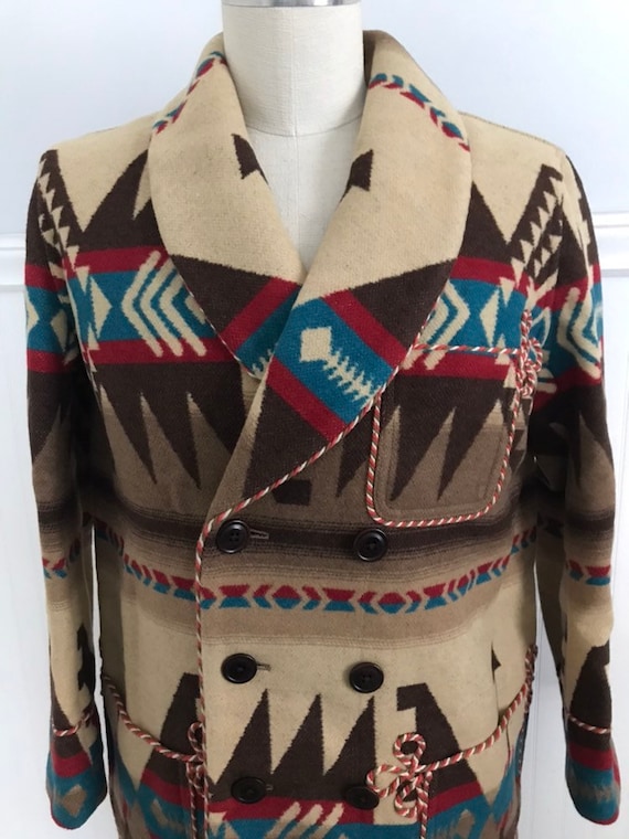 Vintage Ralph Lauren Indian Blanket Coat Beacon Jacke… - Gem