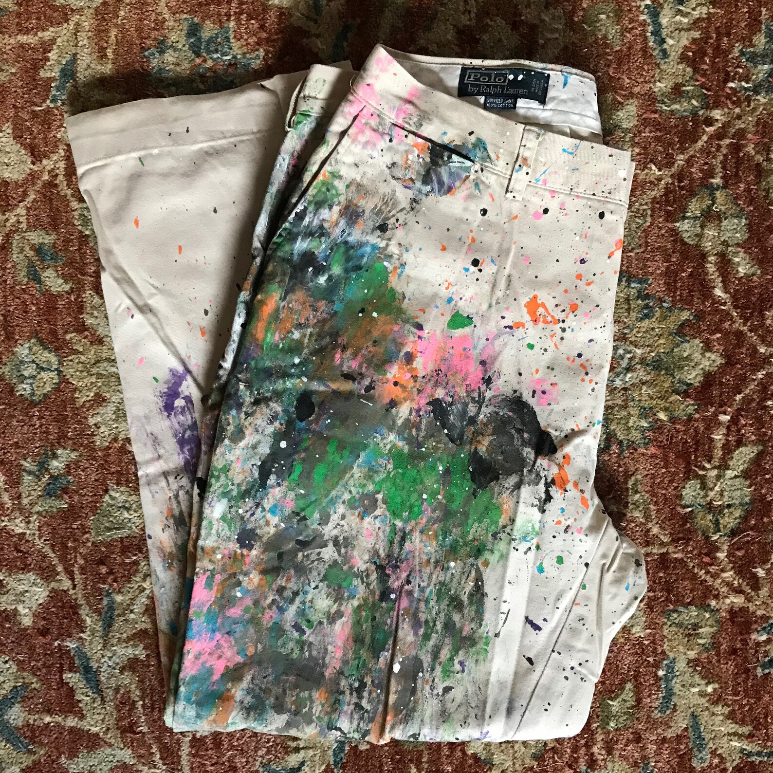 Ralph Lauren Pants Painters Pants Paint Splashed Pollack Paint ...