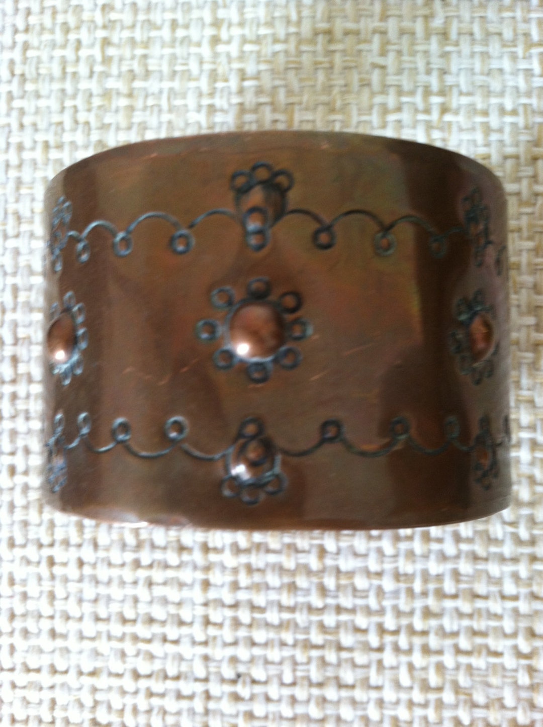 Antique Copper Cuff Native American Bracelet Tribal 60s Mid Century ...