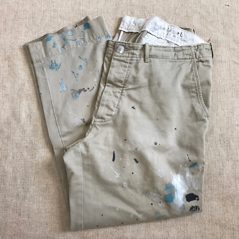 Ralph Lauren Paint Splatter Pants Painters Pants Paint Splashed Pollack ...