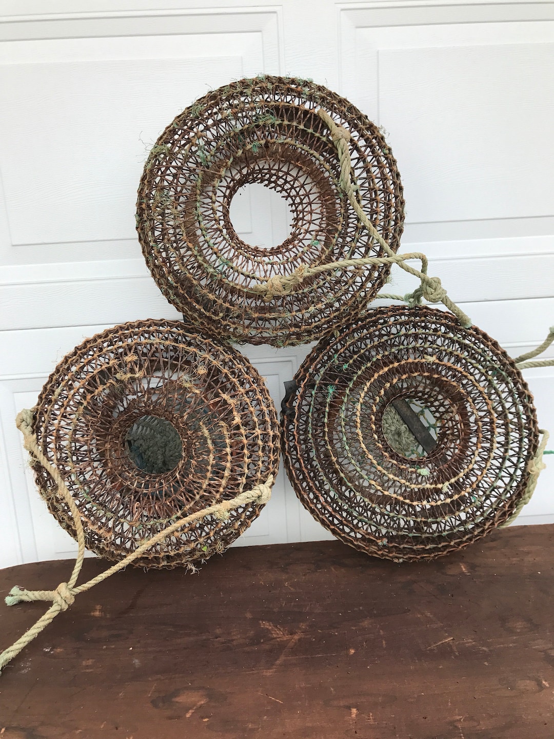 Antique French Wire Fish Traps Basket Metal Fish Trap Fish Net Fishing ...