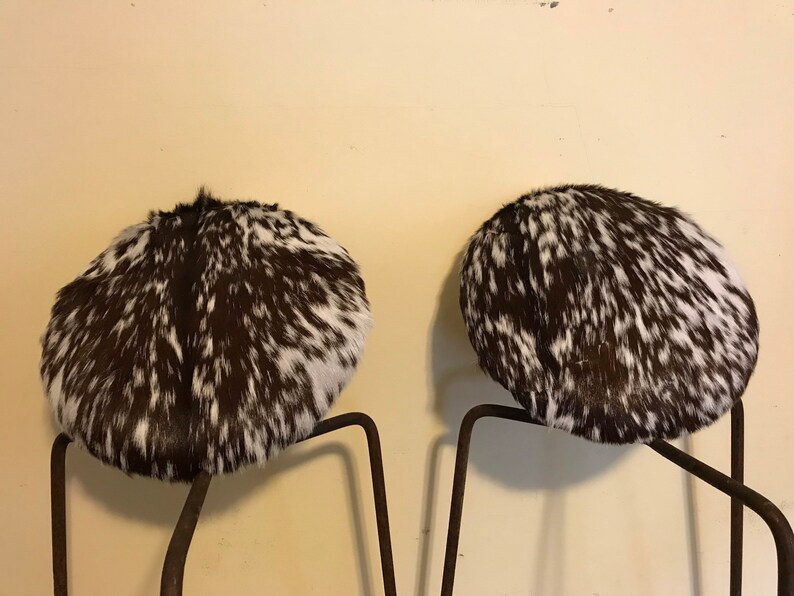Antique Hair Hide Stools Mid Century Modern Stools Goat Stools Spider ...