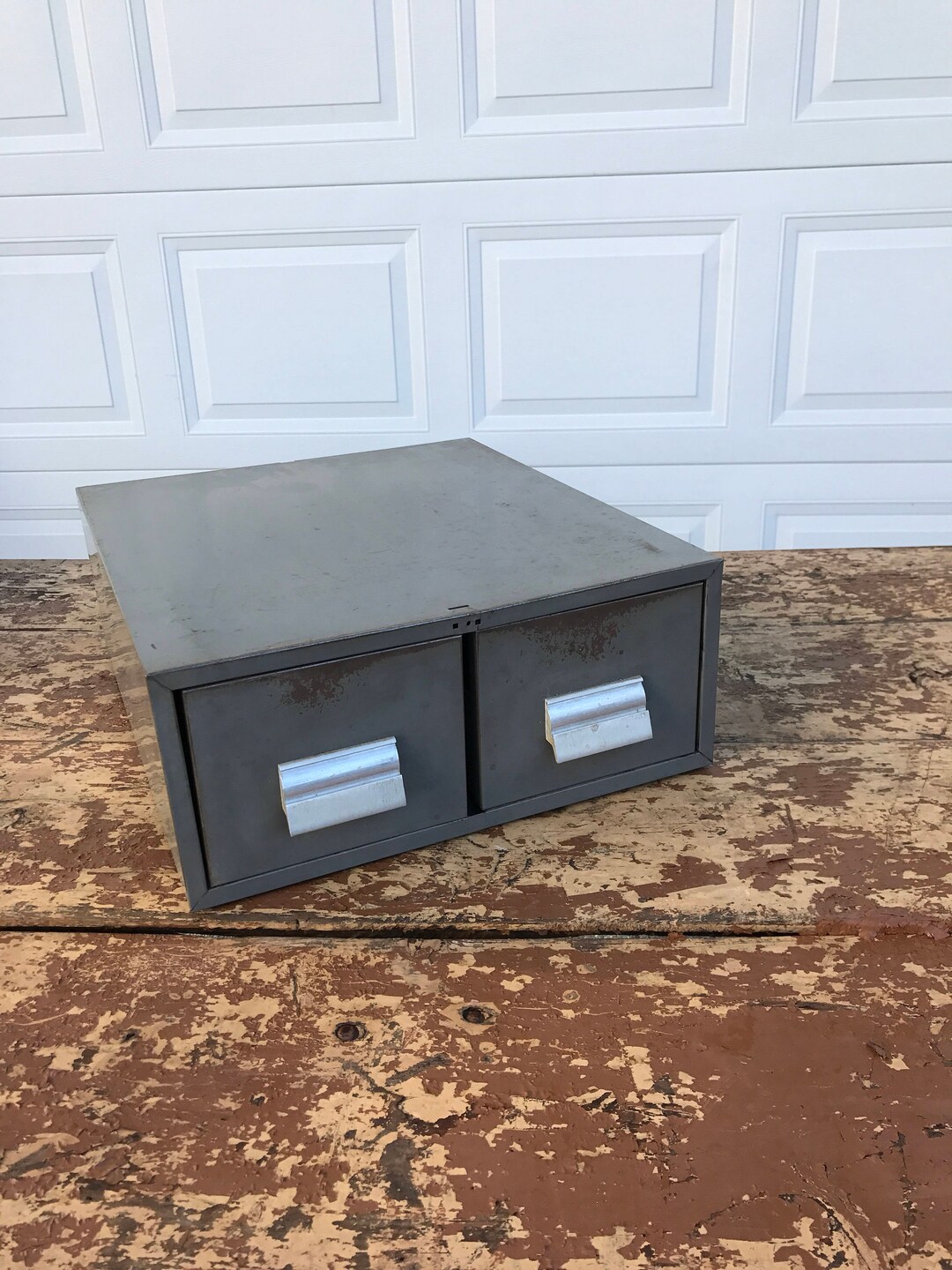Antique Industrial Metal Drawers, Industrial Drawer Unit, Card ...