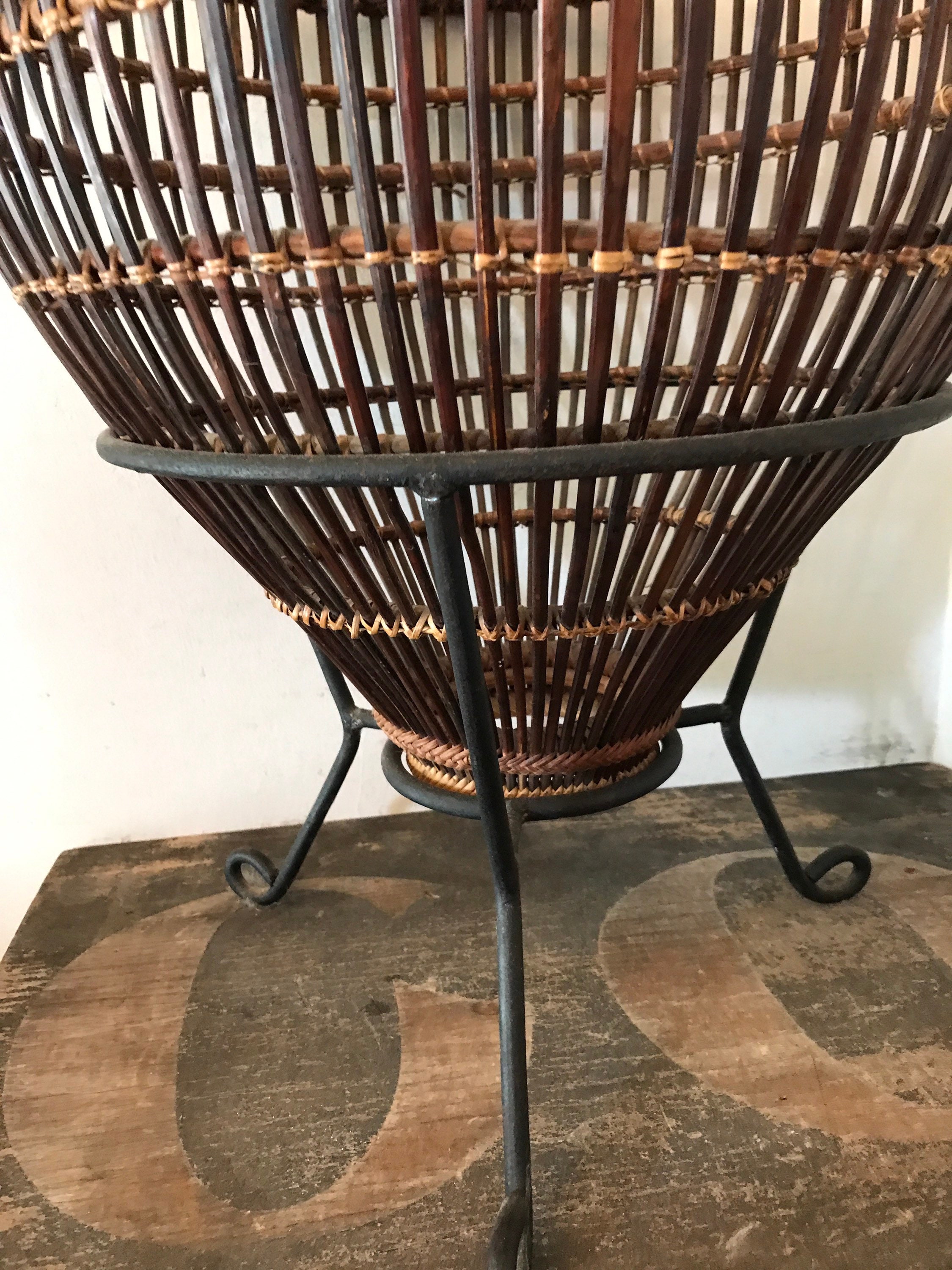 Antique Franco Albini Fish Basket Tables Mid Century Modern MCM Basket ...