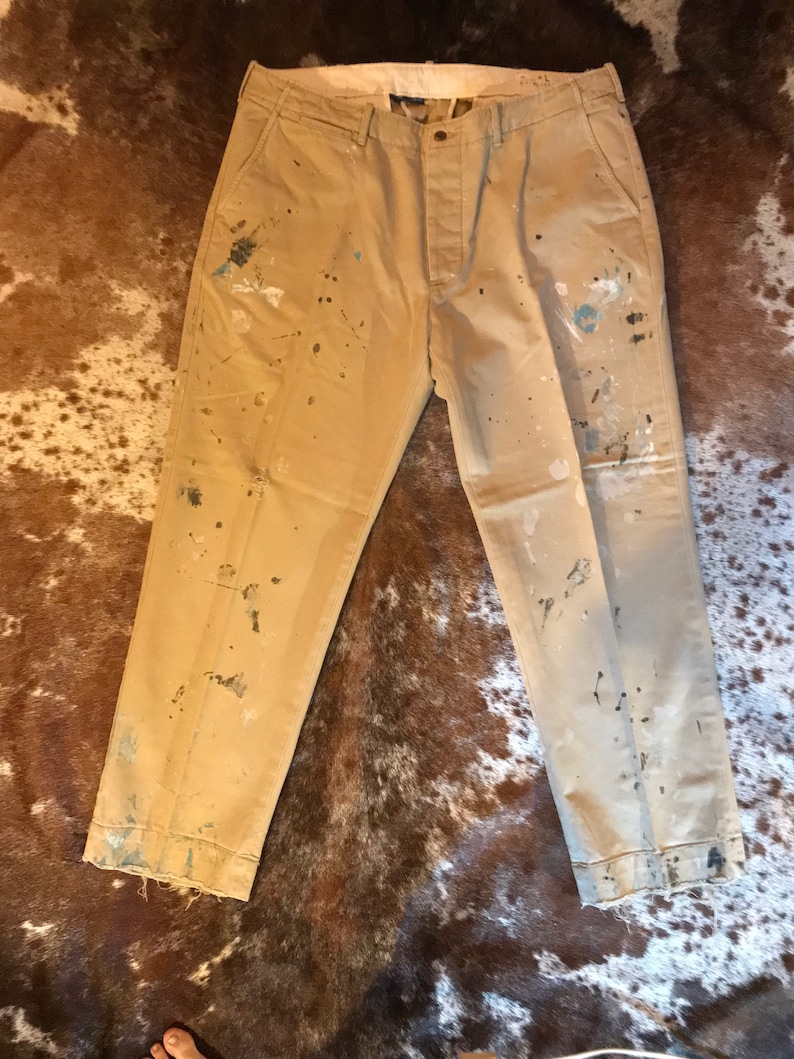 Ralph Lauren Paint Splatter Pants Painters Pants Paint Splashed Pollack ...