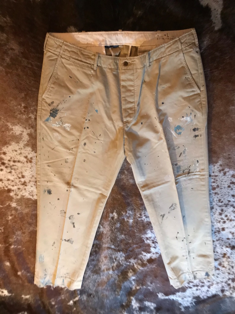 Ralph Lauren Paint Splatter Pants Painters Pants Paint Splashed Pollack ...