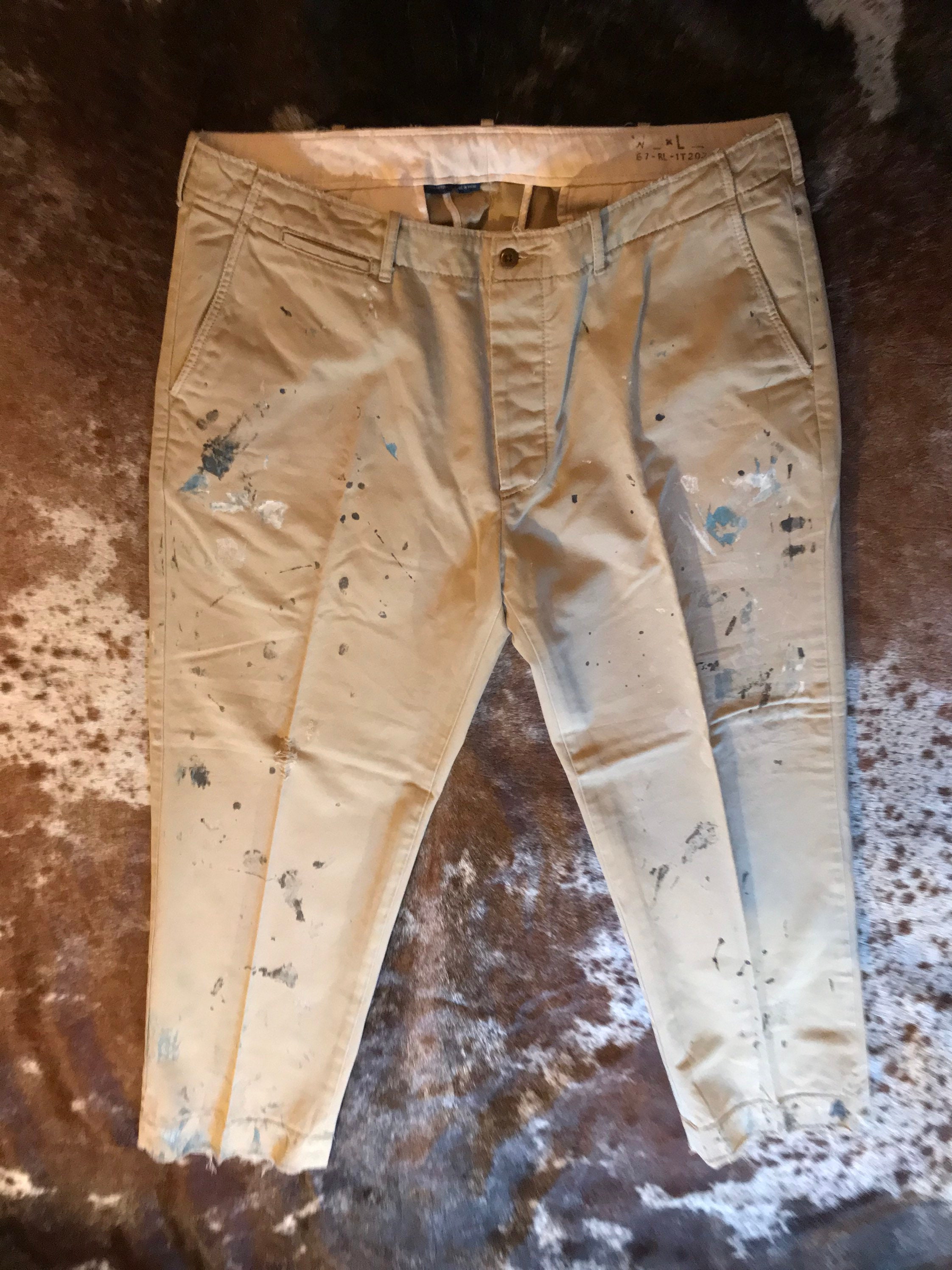Ralph Lauren Paint Splatter Pants Painters Pants Paint Splashed Pollack ...