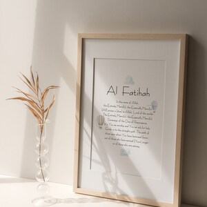 Al Fatihah | Islamic Nursery Wall Art | Baby Boy | Islamic Art ...